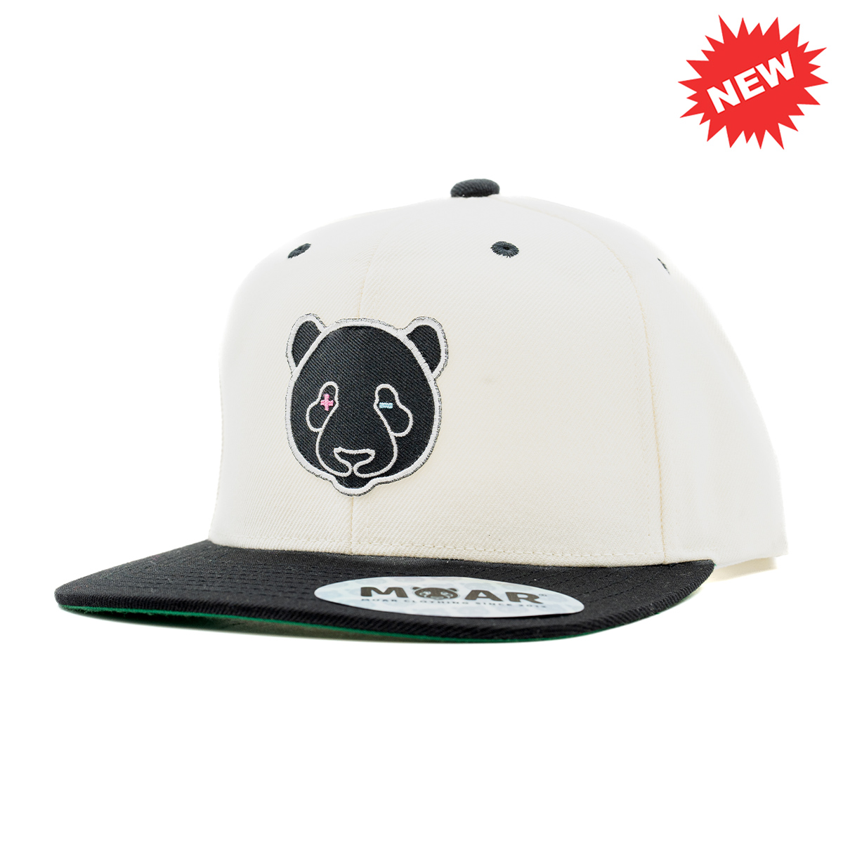 WHITE/BLACK PANDA SNAPBACK - Moar Clothing